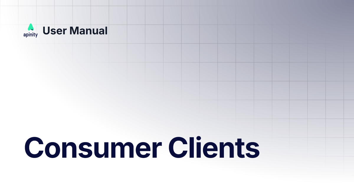 Consumer Clients | User Manual