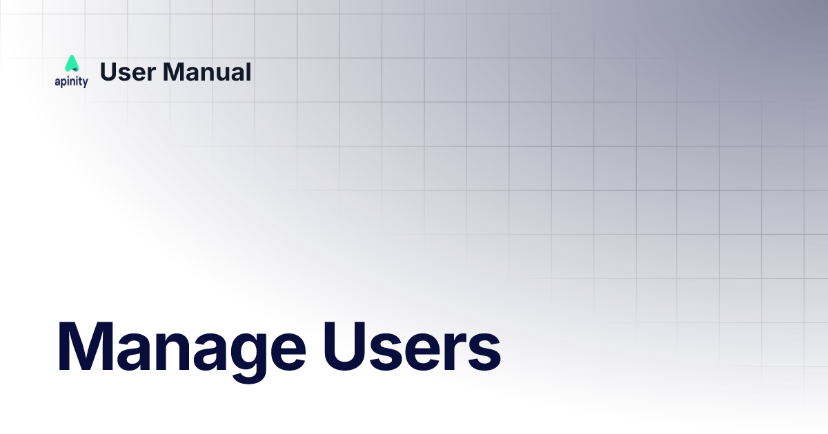 Manage Users | User Manual